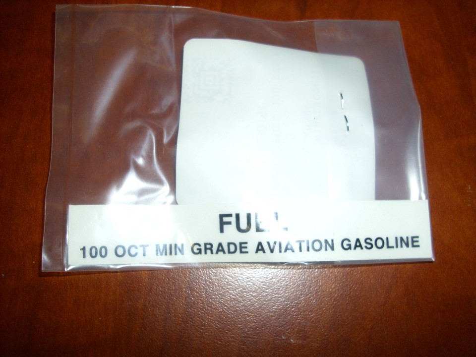 Robinson Helicopter Fuel Decal 100 Oct Min Grade C654-3 | eBay