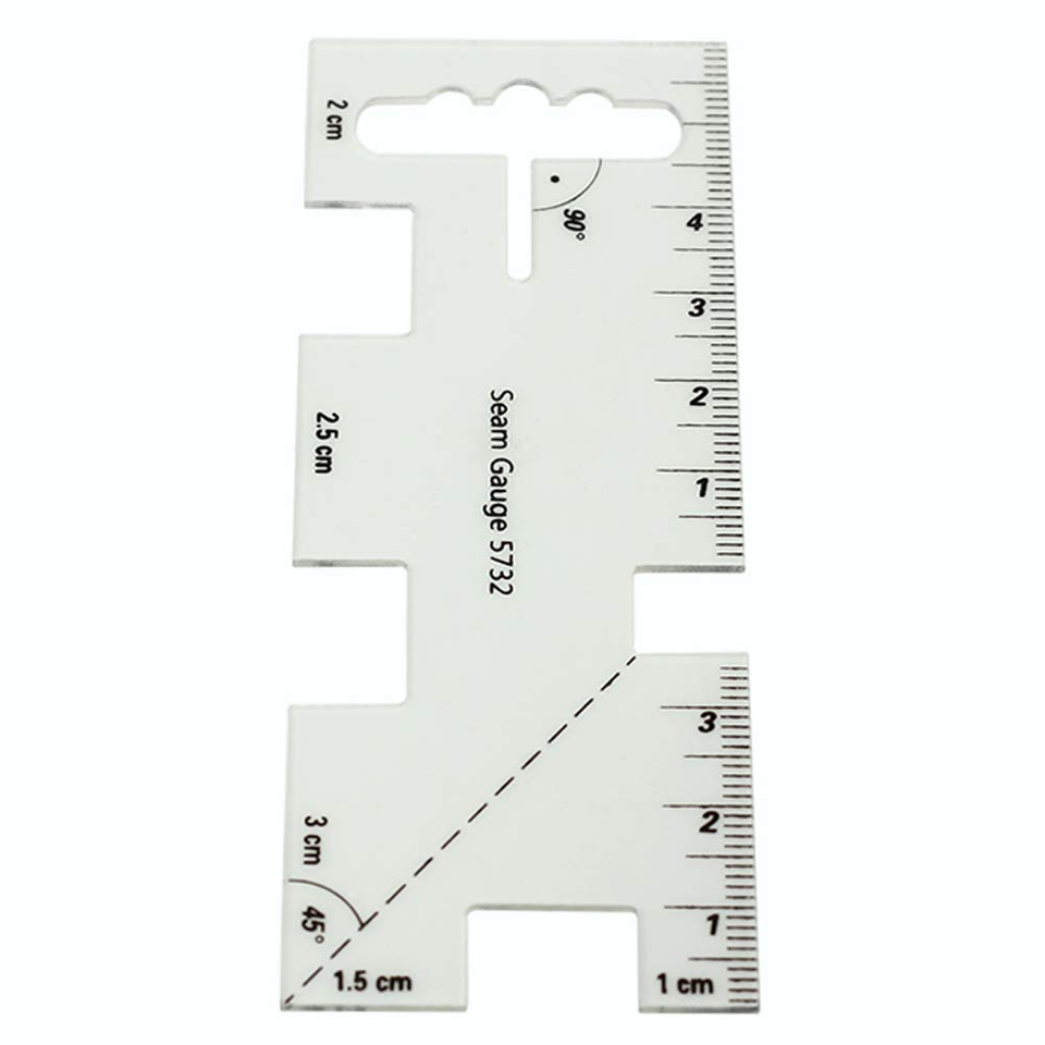 5-In-1 Sliding Gauge Measuring Sewing Tool with Free Seam Gauge Ruler ...