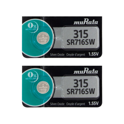 2 Murata 315 Watch Battery SR716SW SR716W - Replaces Sony | eBay