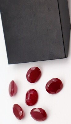 Ruby Opaque Oval AAA Rated Lab Created Ruby Opaque Loose Gemstone9x11 ...
