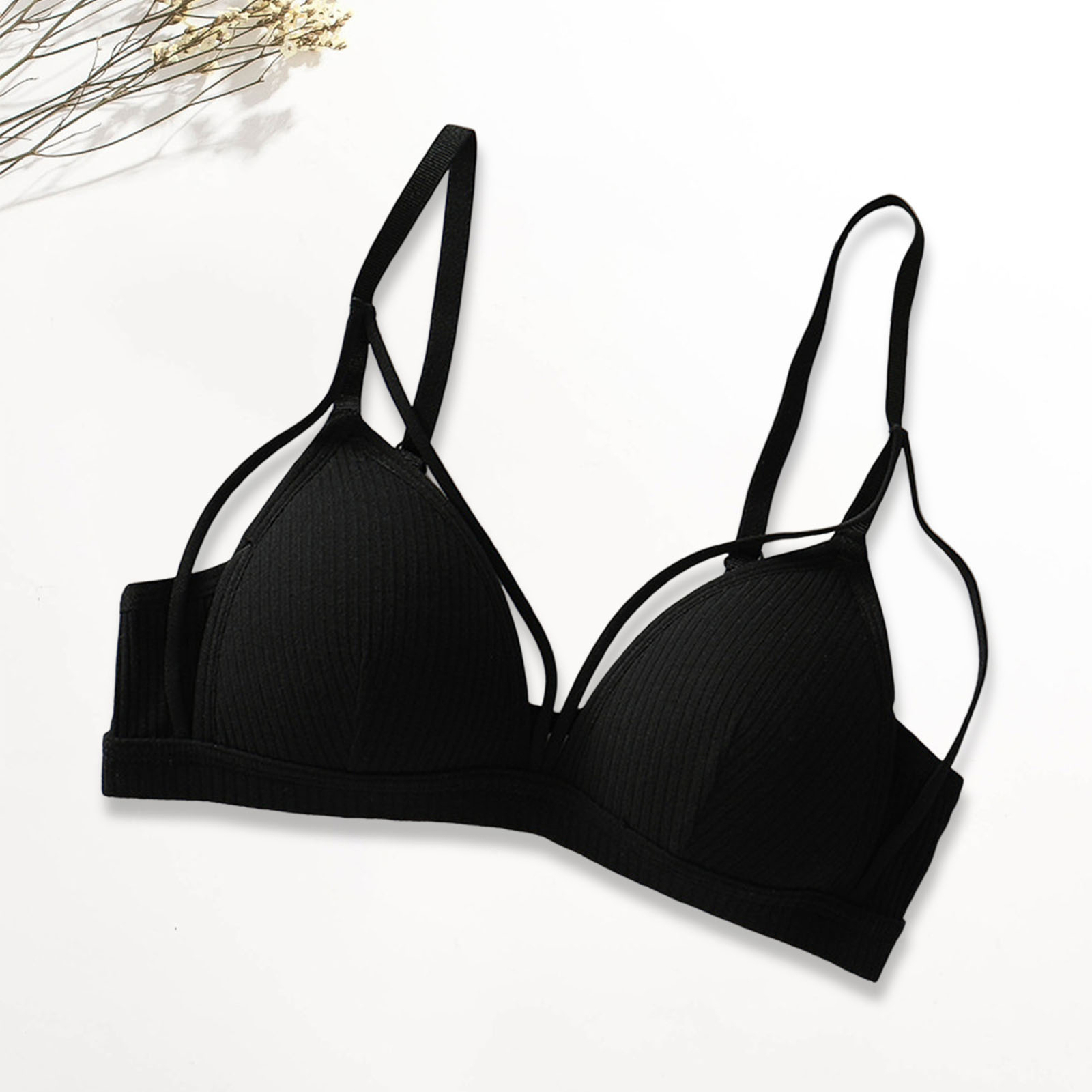 Women Bra Solid Color Protective Comfortable Women Brassiere Padded | eBay