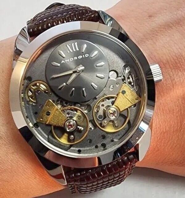Android Aragon Rare Automatic Watch Men's Double Escapement Double ...