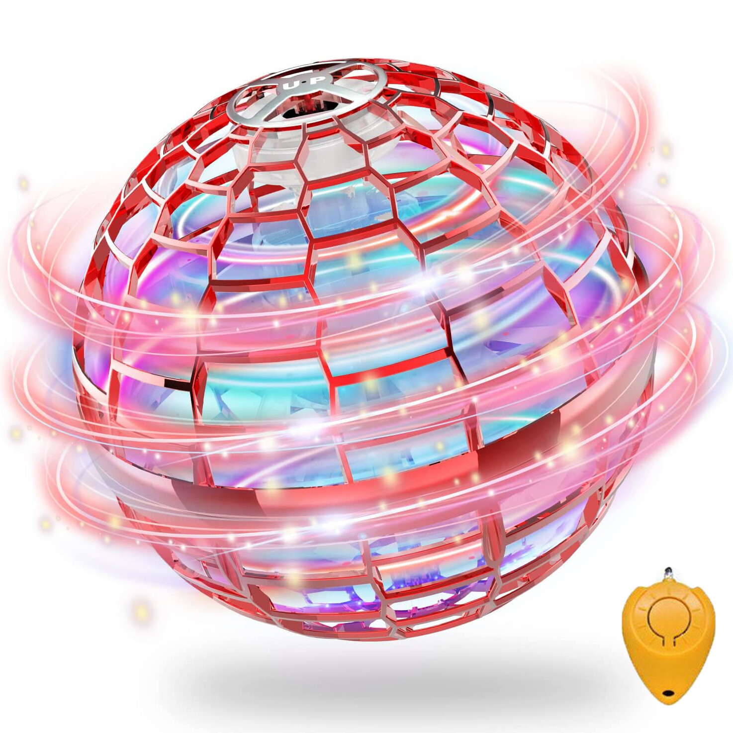 Flying Orb Ball LED Magic Hand Controlled Boomerang Spinner Drone Kids ...
