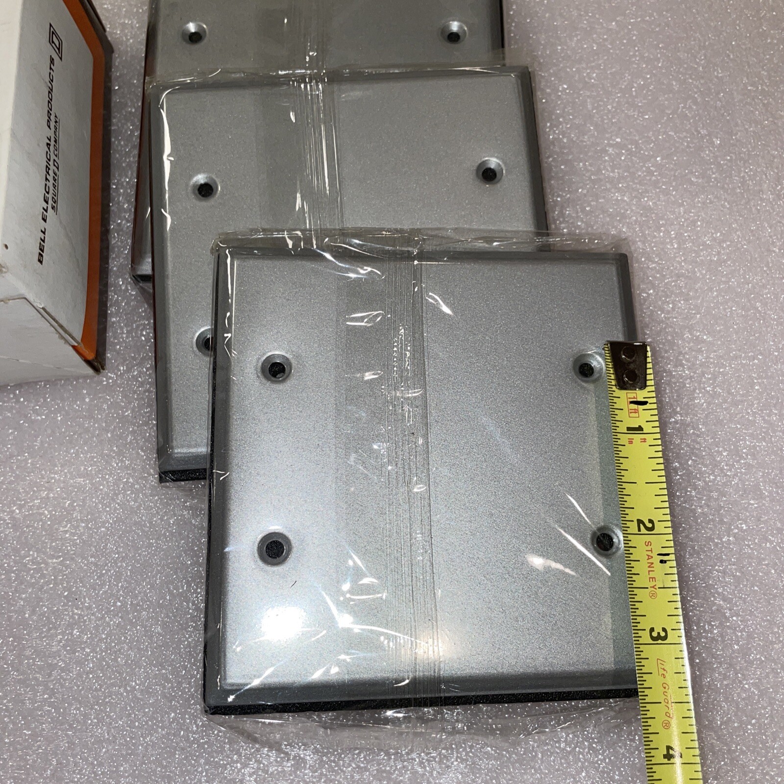 5 Bell 240-2AL Blank Plate Cover TWO GANG ALUMINUM, Gray | eBay