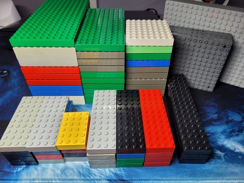 Lego Vintage Base Plates 10x20/8x16/12x12 etc -Various Colours & Sizes ...