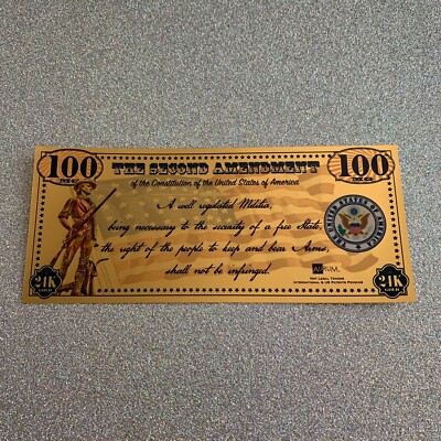 Second Amendment 10th Gram 24K Gold Aurum Note | eBay