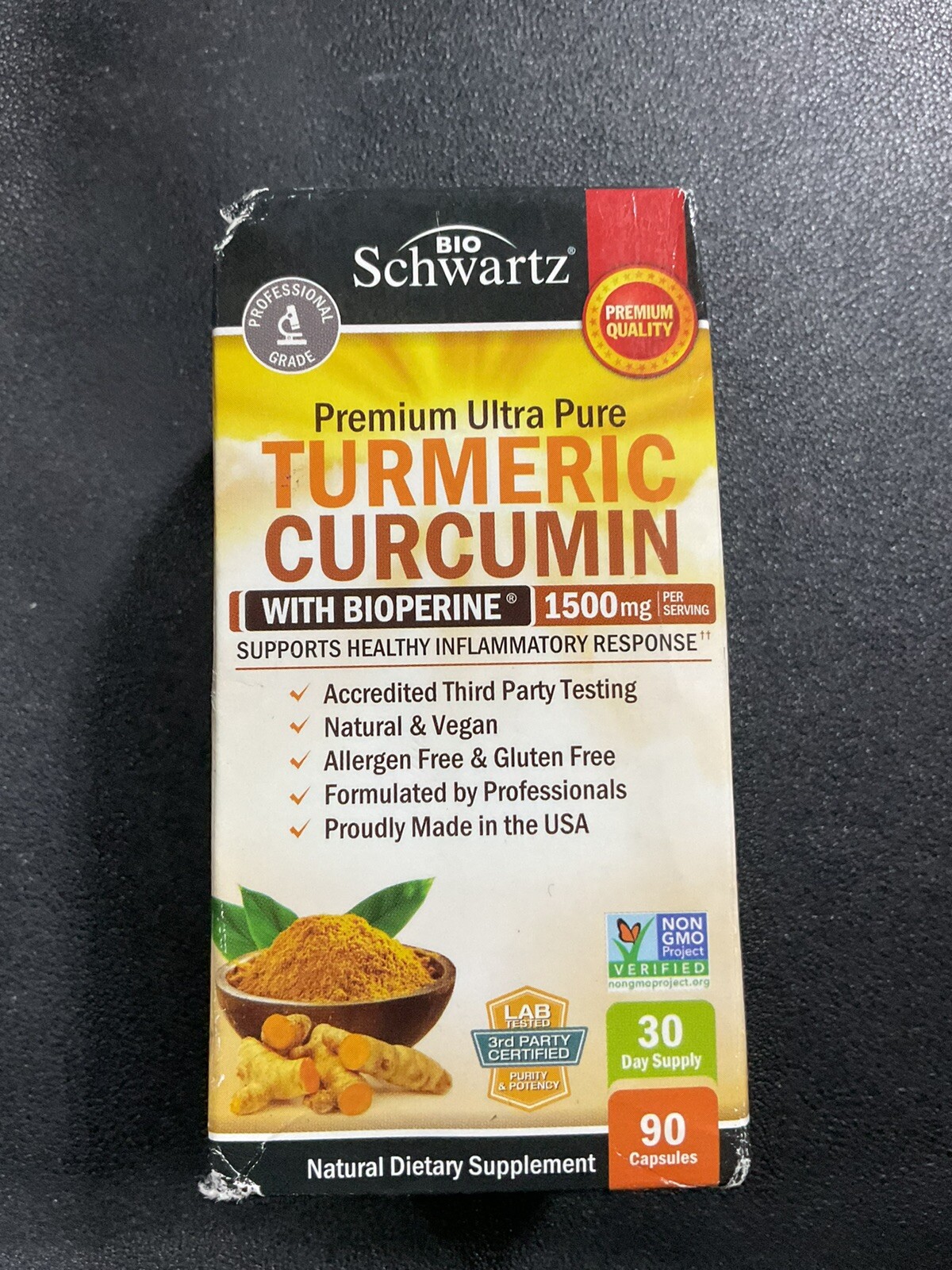 BioSchwartz Turmeric Curcumin Powder with Bioperine 1500mg 90 Capsules ...