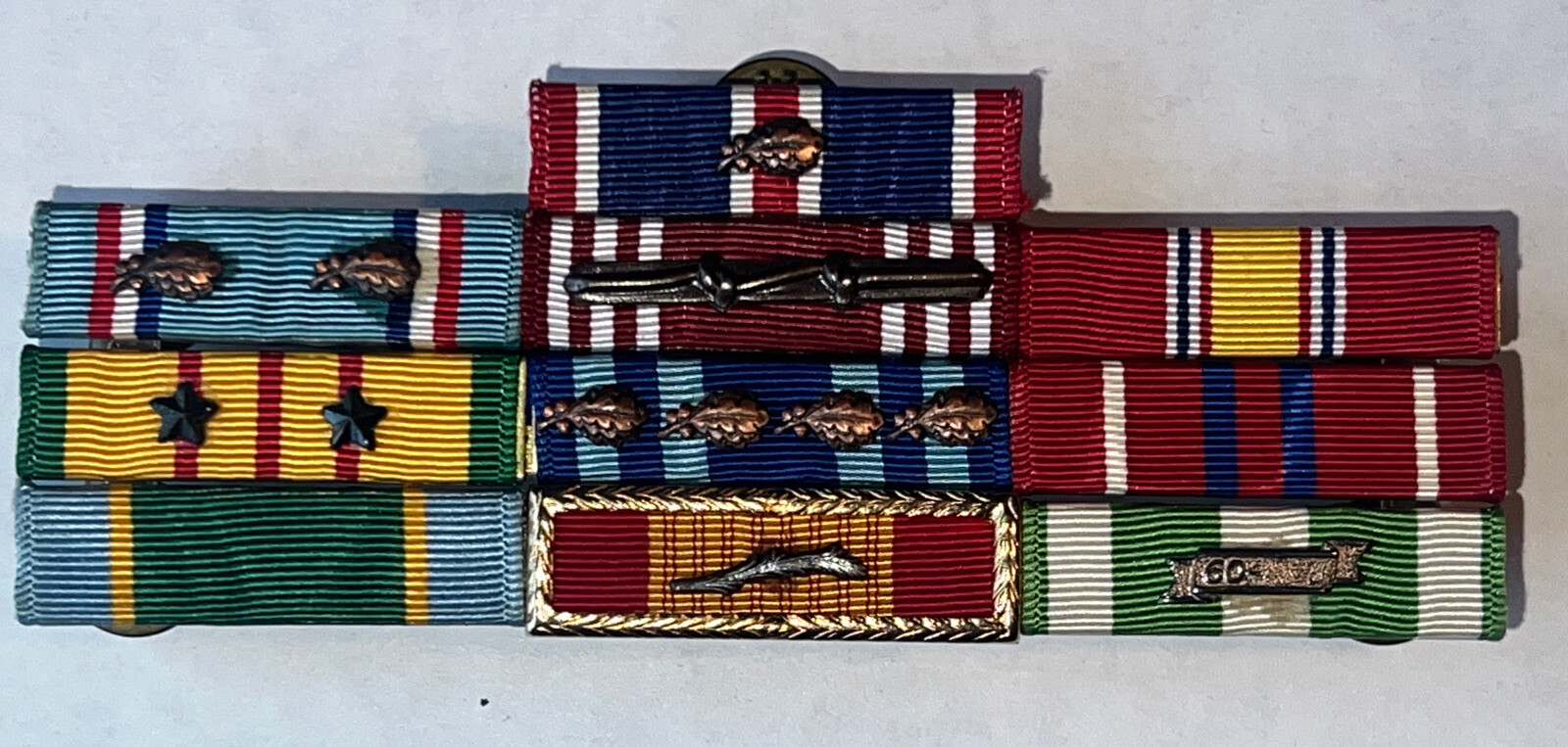 Vintage US Army Ribbon bars w Rack Meritorious Commendation Good ...