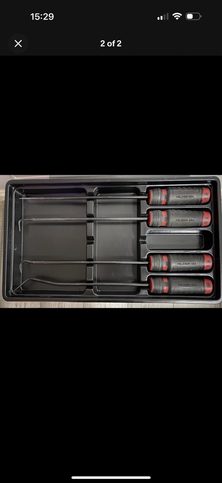 MAC TOOLS 4-PC MAC-GRIP LONG PICK SET (PSL5DR) VERY GOOD USED CONDITION ...