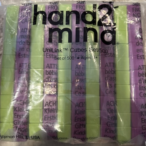 hand2mind Interlocking UniLink Math Linking Cubes, Plastic Cubes, Color ...