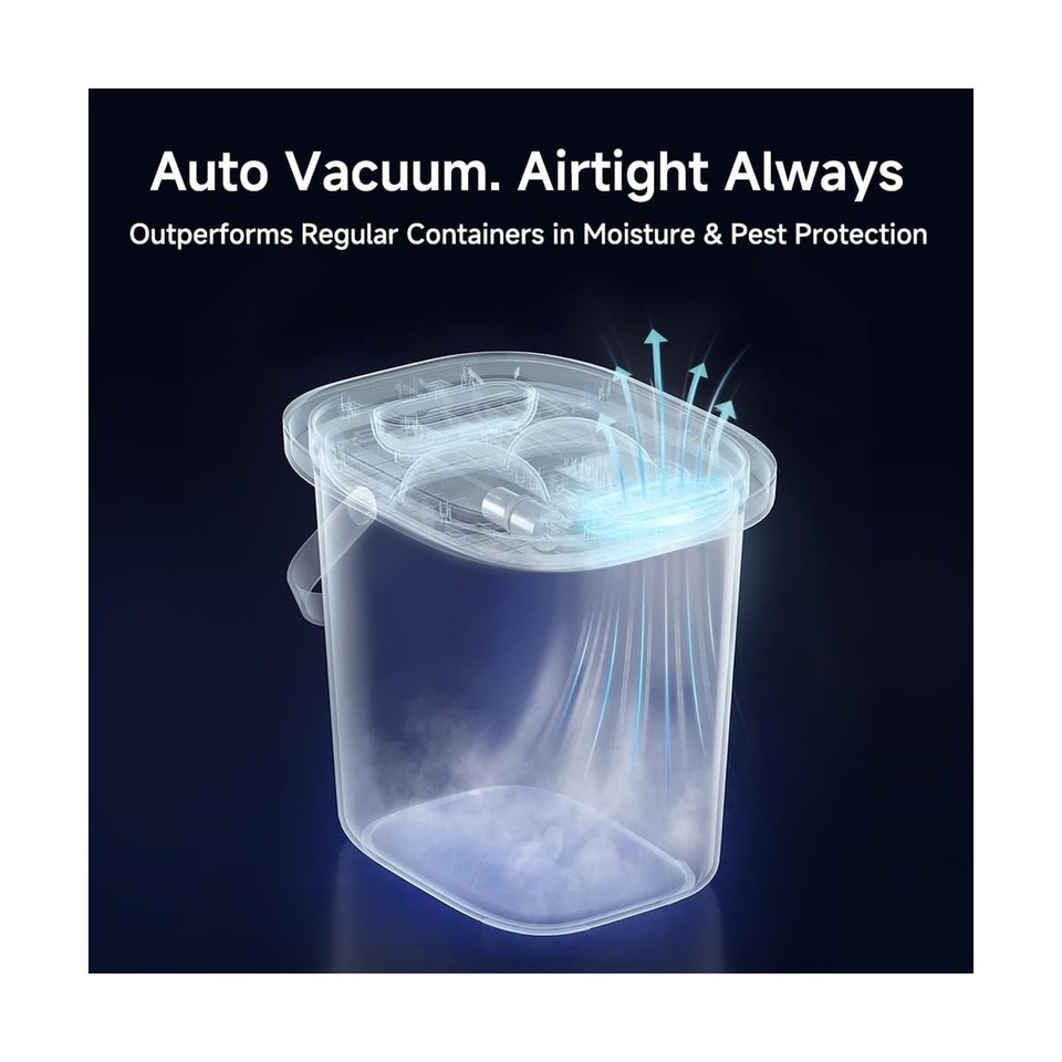 Vacuum Pet Food Storage Airtight Dry Pet Food Bucket 13L/15 lb Dog ...