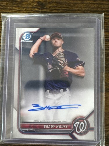 Brady House Autographed 2022 Bowman Chrome Prospect Card Nationals | eBay
