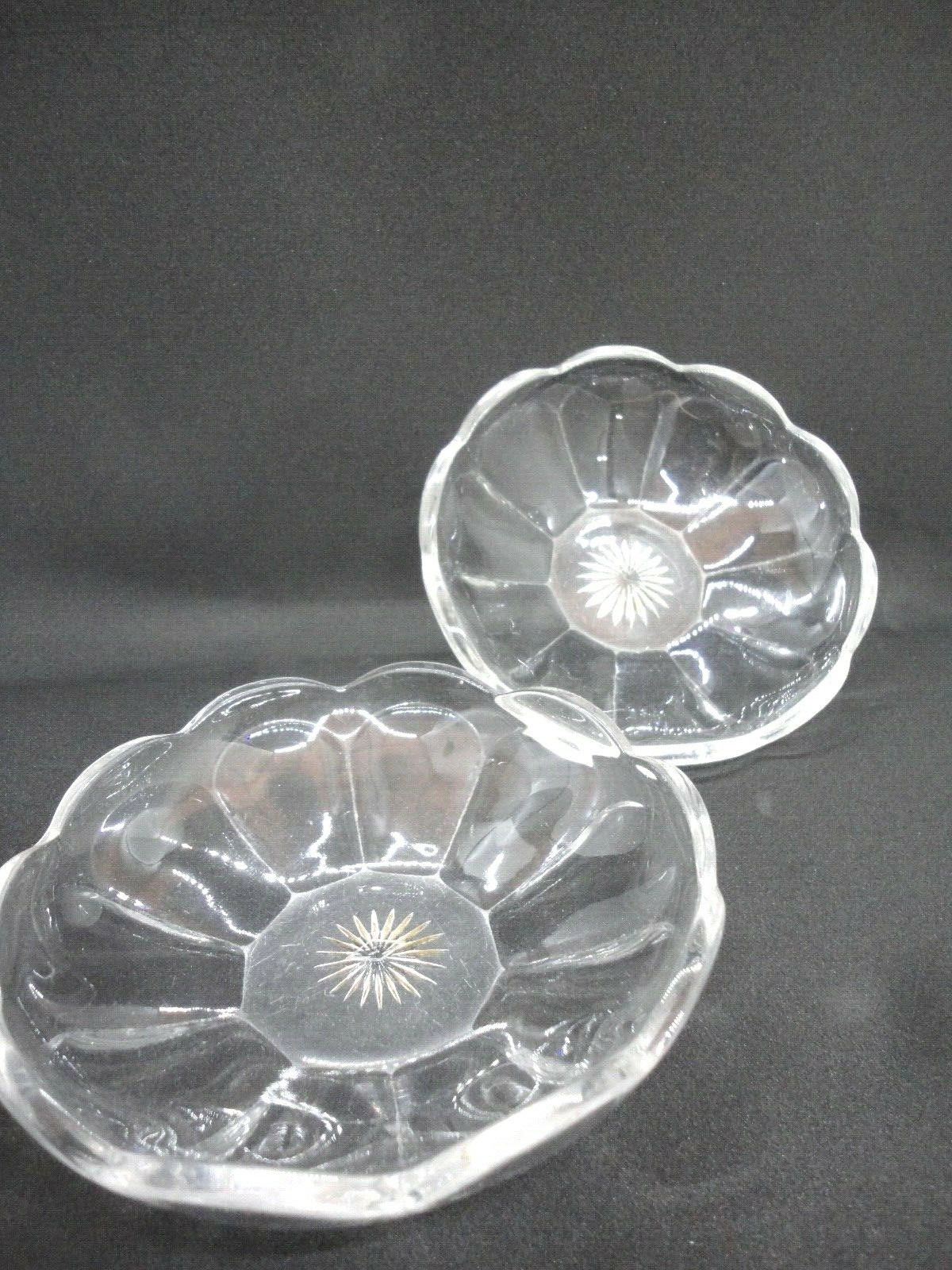 2 Heisey Glass Colonial Panel 5.5" Serving Nappy Bowl Clear Signed ...