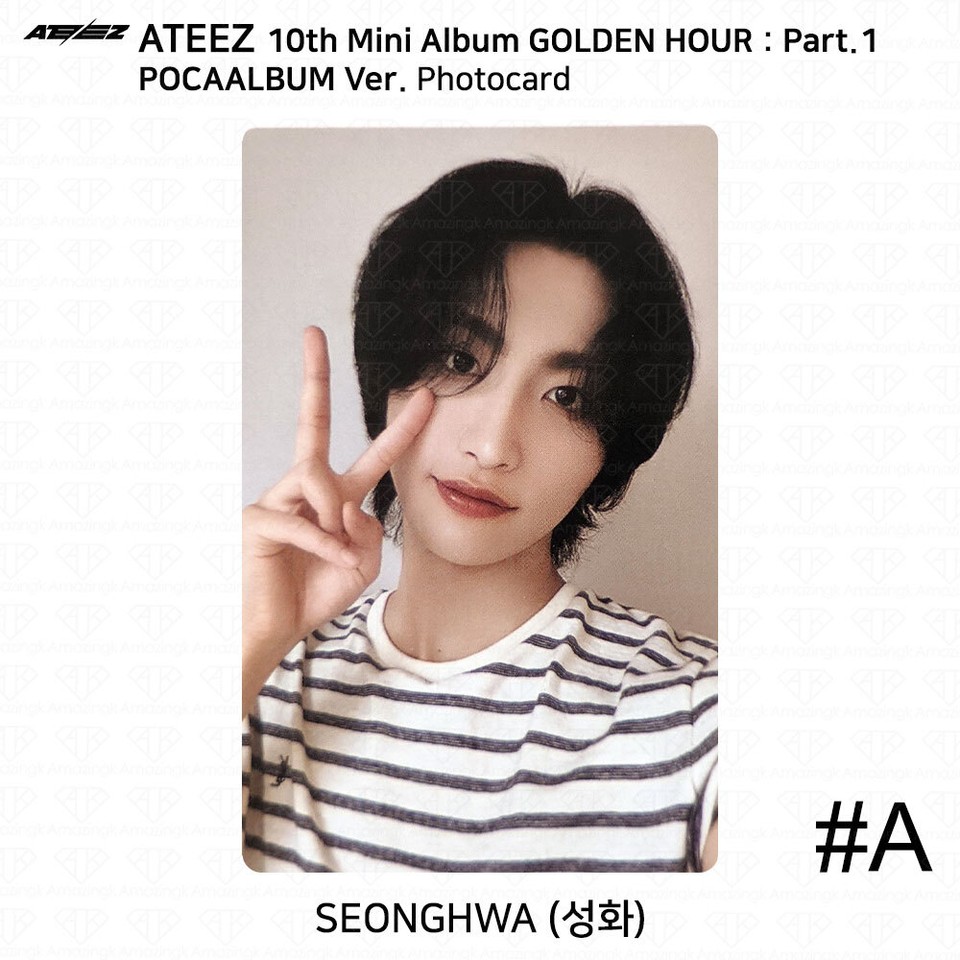 ATEEZ 10th Mini Album Golden Hour Part.1 POCAALBUM Photocard QR Image ...