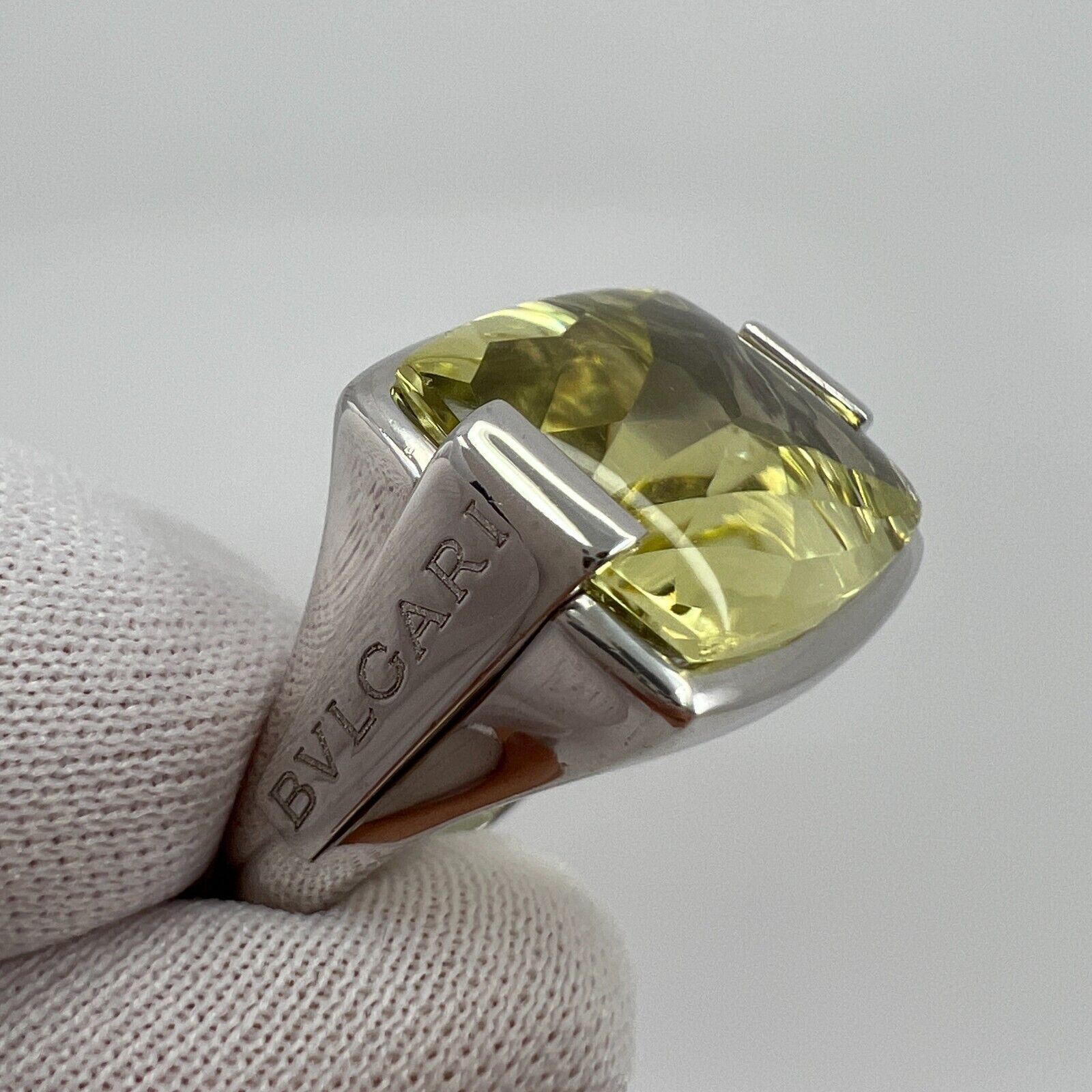 Vintage Bvlgari Allegra Yellow Citrine Lemon Quartz 18k White Gold ...