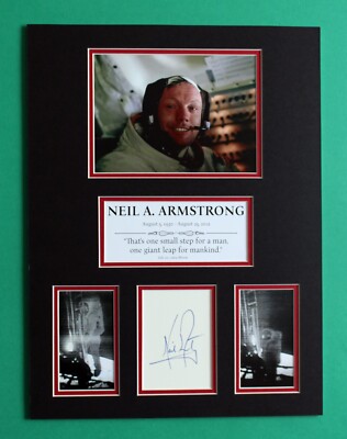 NEIL A. ARMSTRONG Autograph Display Unique Museum Artwork | eBay