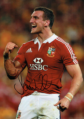 Sam Warburton Hand Signed Autograph 18x12 British Lions Rugby + COA ...