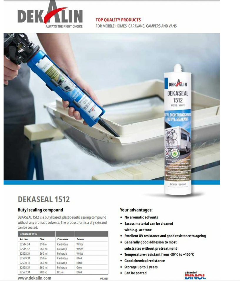 DEKALIN Dekaseal 8936 Elastic Adhesive & Sealant Cartridge Anthracite ...