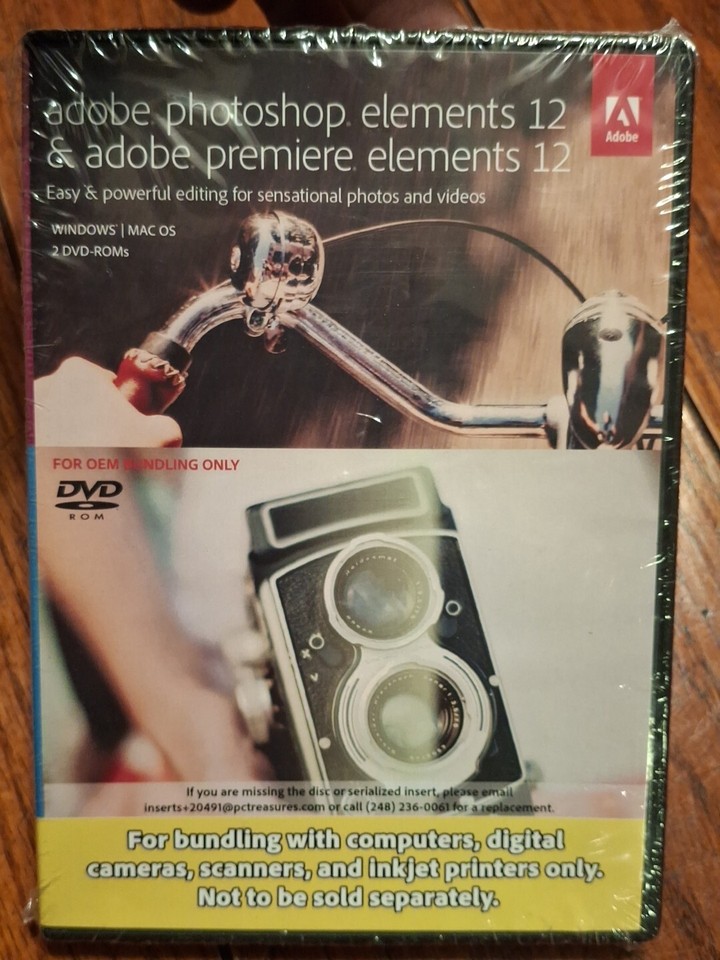 NEW Sealed - Adobe Photoshop Elements 12 & Adobe Premiere Elements 12 ...
