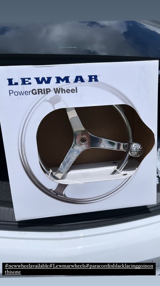 New Lewmar Laced Boat Steering Wheel With Knob { You Choose Your COLOR ...