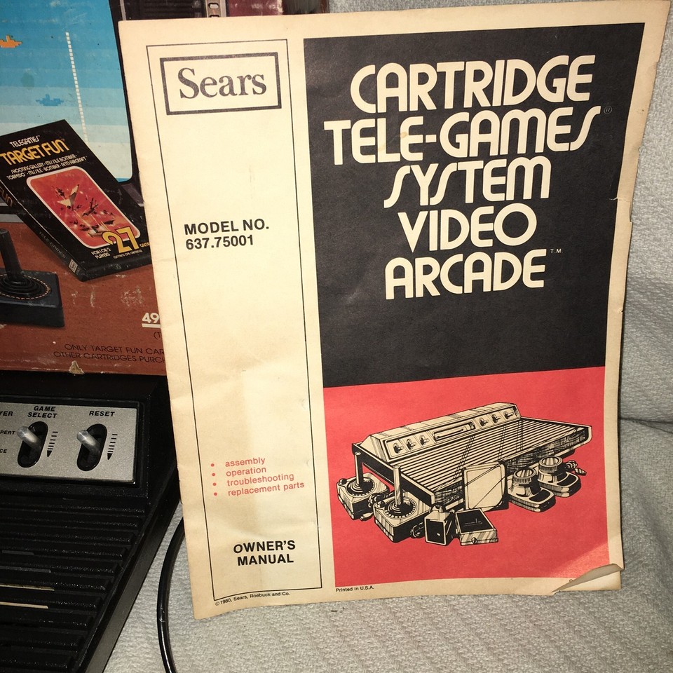 Vintage SEARS Tele-Games Video Arcade ATARI 2600 System LOT in Original ...