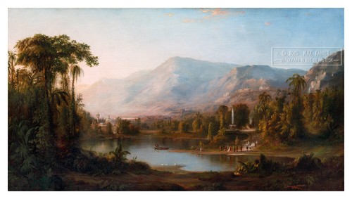 Thomas Moore inspired Vale of Kashmir (1867) Robert Duncanson * Frame ...