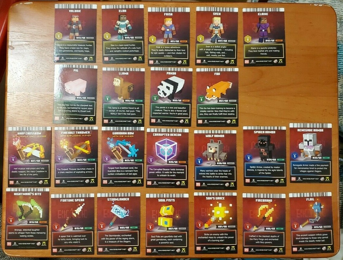 Minecraft Dungeons Arcade *21* cards + *6 Holo* | eBay
