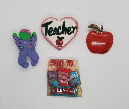 Lot of 4 Teacher Education Themed Pins Brooches | eBay
