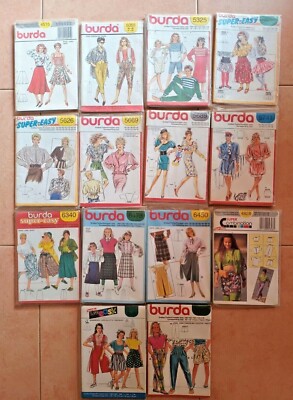 Lot of vintage Burda sewing patterns, new, UNCUT, come in and choose | eBay