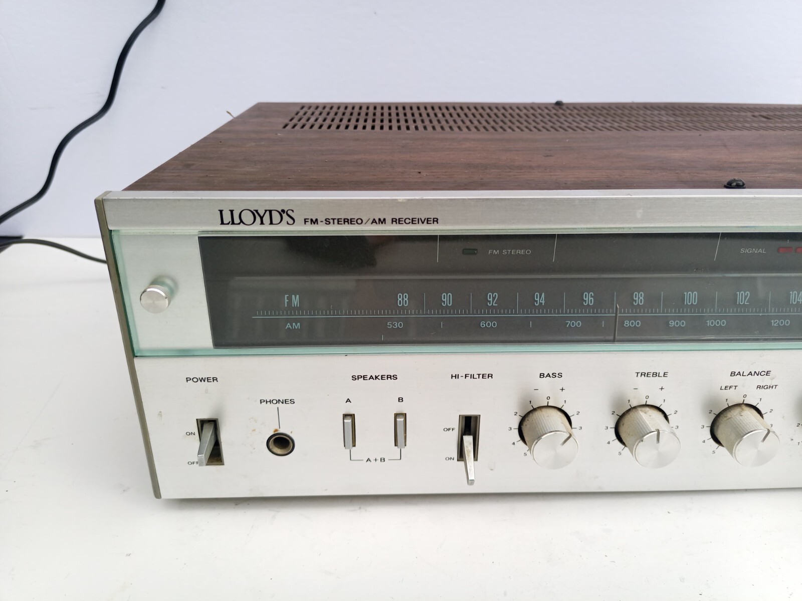 LLOYD'S H433 FM AM STEREO RECEIVER AUDIO HOME MEDIA ANALOG VINTAGE 150W ...