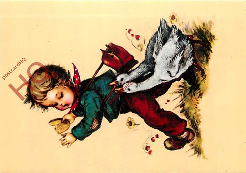 Picture Postcard~ Hilde, Kruger, Geese Chasing Boy | eBay