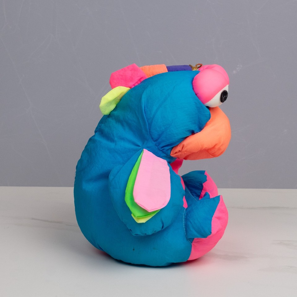 Vintage Ace Novelty Neon Bird Plush Nylon Puffalump 10" Stuffed Animal ...