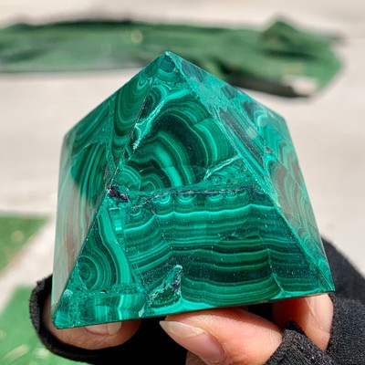 149G Natural Gloss Peacock Crystal Hand Carved Pyramid Mineral Sample ...