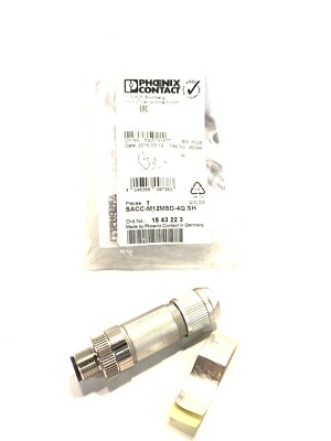 Phoenix Contact 4 Position Bus System Shielded Straight Plug M12 Cat5 ...