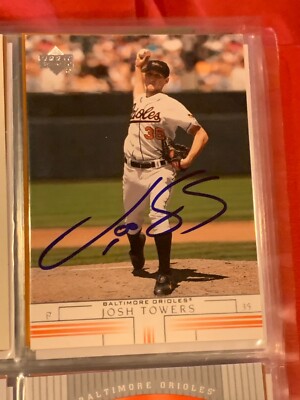 JOSH TOWERS AUTOGRAPHED SIGNED 2002 UPPER DECK CARD ORIOLES COA | eBay