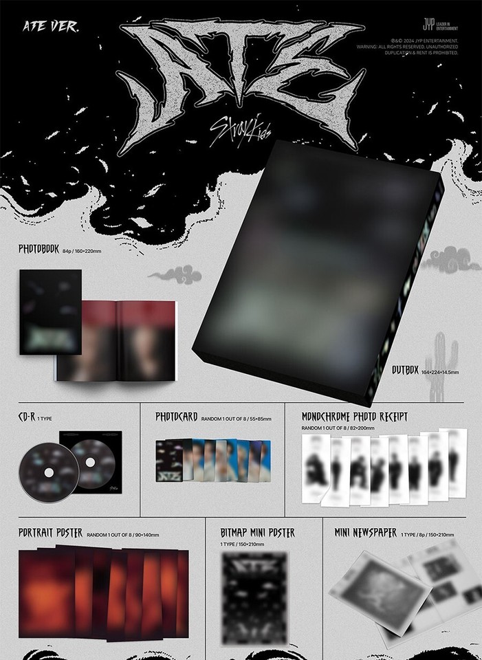 STRAY KIDS [ATE] Mini Album LIMITED ATE Ver/CD+Book+Card+Photo+2 Poster ...
