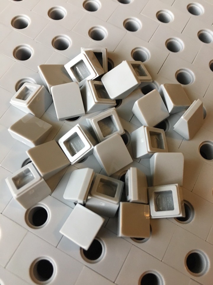 LEGO Light Gray 1x1x2/3 Mini Slopes Roof Tile Bricks 1 X 1 Smooth ...