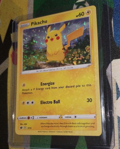 2022 McDONALD'S POKÉMON 7/15 Pikachu Holo - ERROR DOUBLE HOLO, LIGHT ...