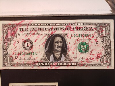 Defaced Dollar Bill Art - Danny Trejo Machete | eBay