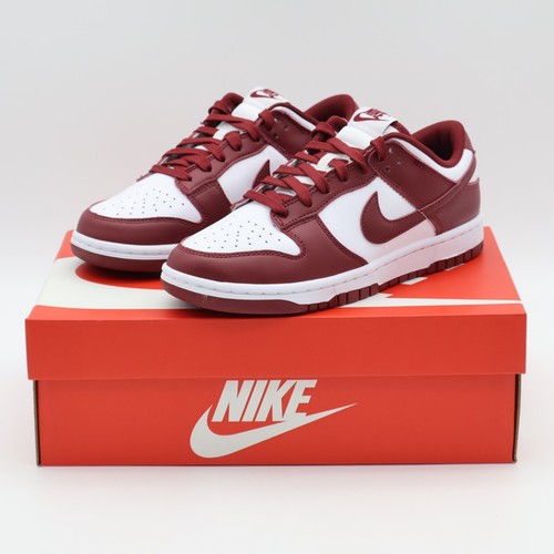 DD1391-601 Nike Dunk Low Retro Team Red White Wine Bordeaux Burgundy ...