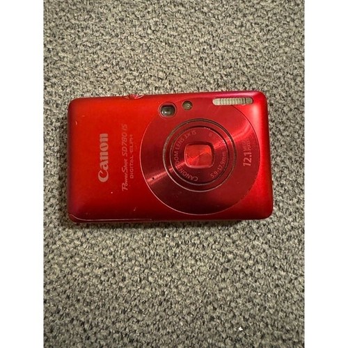 Canon Powershot SD780 IS Digital ELPH Camera 12.1MP RED (UNTESTED) | eBay