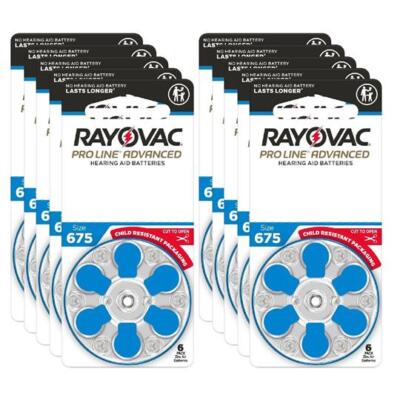 Rayovac Proline Advanced Hearing Aid Batteries | Size 675 (60 pack) | eBay