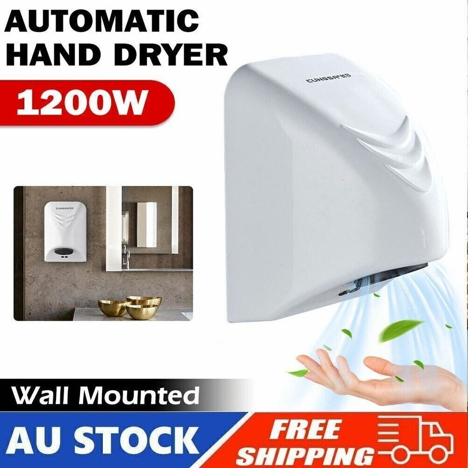 1200W Powerful Automatic Electric Hand Dryer Wall Mounted Washroom ...