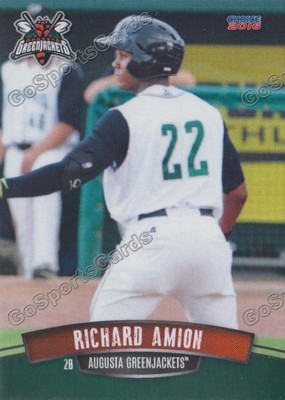 2016 Augusta Greenjackets Richard Amion RC Rookie Giants | eBay