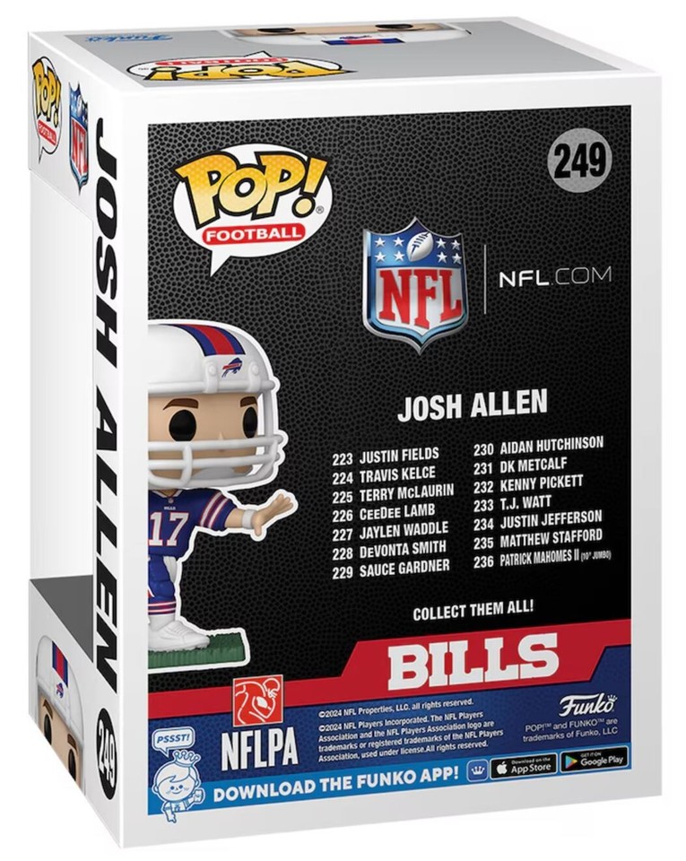 Brand New Funko Pop! NFL Buffalo Bills: Josh Allen #249 Fanatics ...