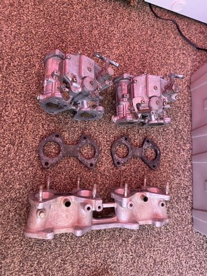 2TG Intake Mikunis 40 Toyota TE21 TE27 TE37 TE31 Celica Corolla | eBay