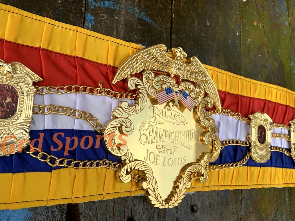 Joe Louis Ring Award Boxing Championship belt Gold Plated | eBay