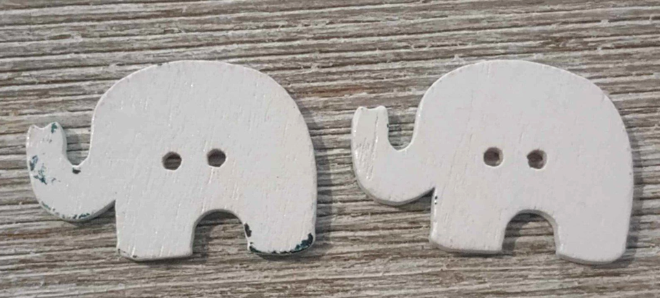 2 Green Elephant Flower Buttons Sewing Crafting Wood 2 Hole 1 1/8" | eBay