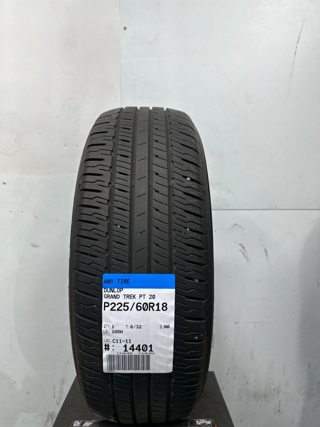 1 Dunlop Grand Trek PT 20 Used Tire P225/60R18 2256018 225/60/18 8/32 ...