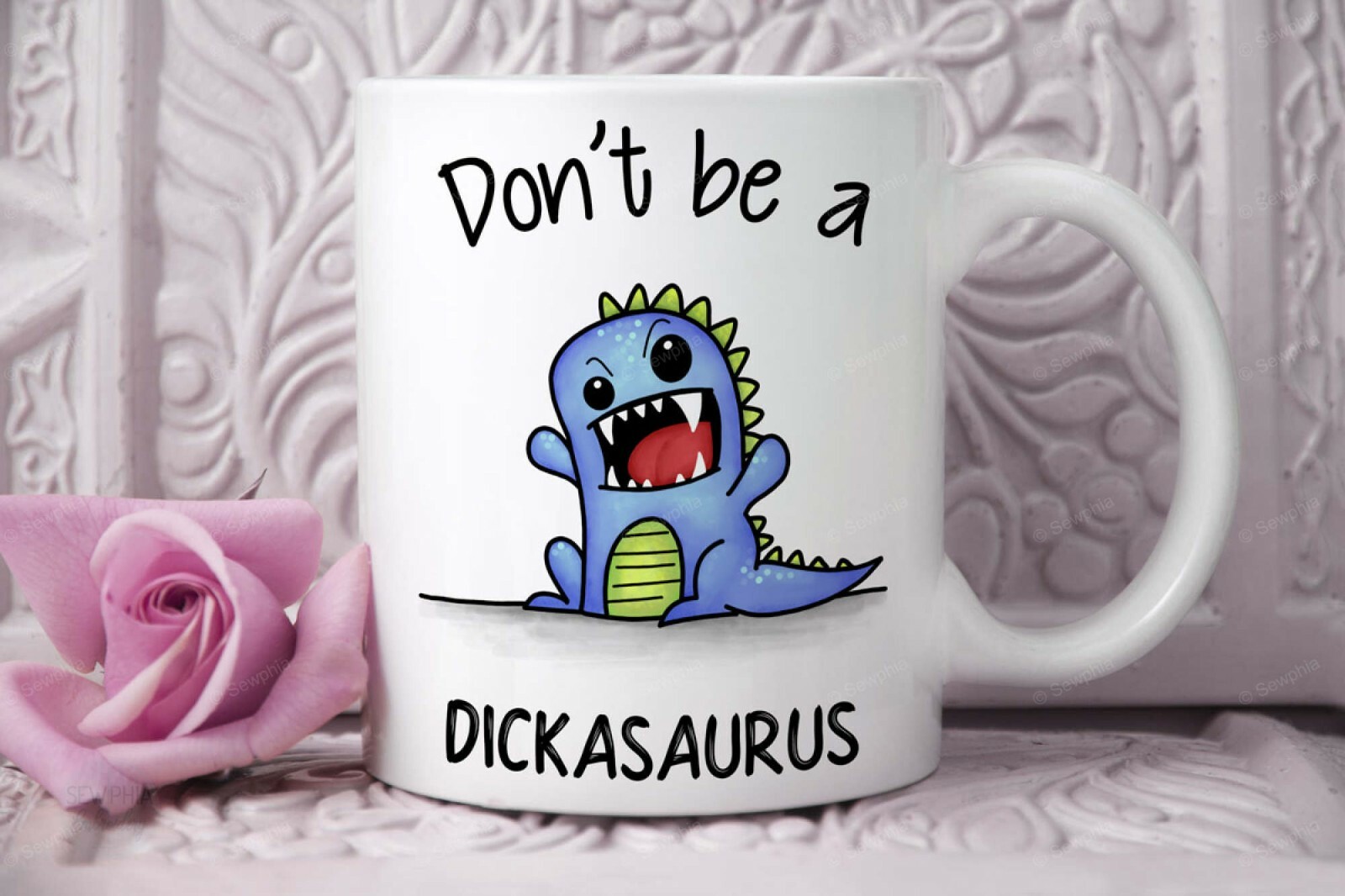 Funny Novelty Wagon Mug Gift - Dickasaurus | eBay